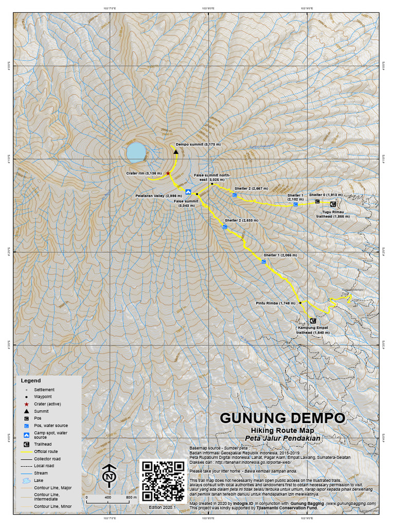 Peta Jalur Pendakian Gunung Dempo | PDF | Planets Of The Solar System ...