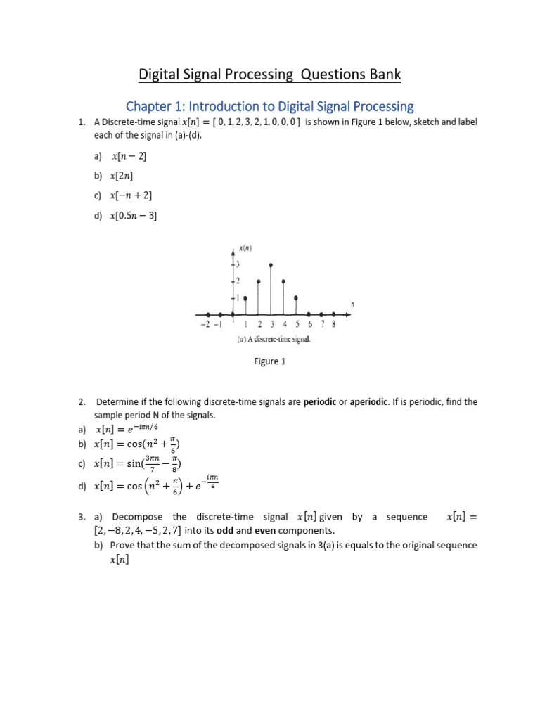 Questions Bank | PDF | Discrete Fourier Transform | Harmonic Analysis