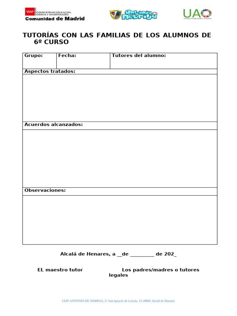 Registro Tutorías Individuales | PDF