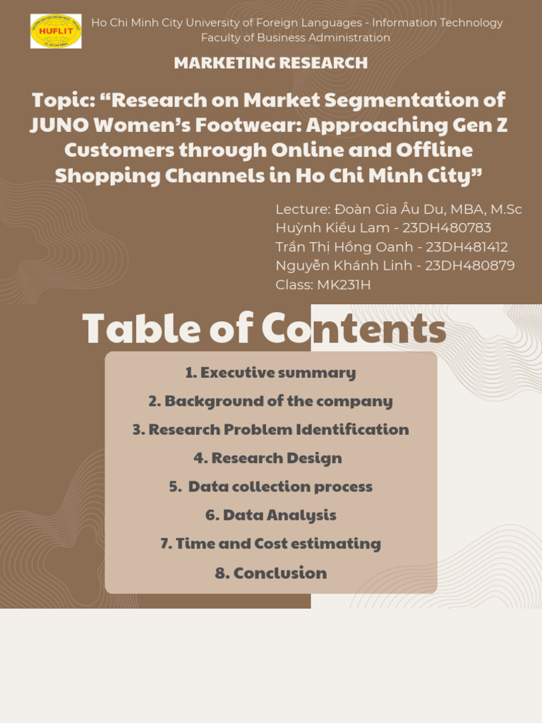 Market Segmentation for JUNO Footwear | PDF | Market Segmentation ...