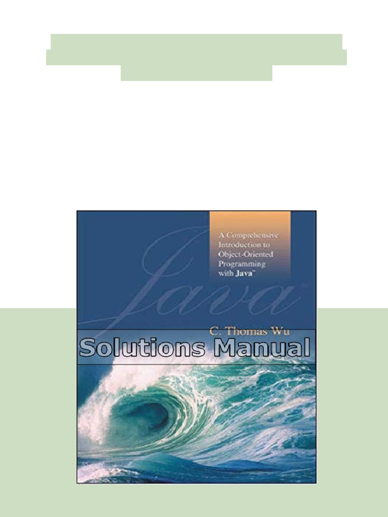 Comprehensive Introduction to Object Oriented Programming with Java 1st ...