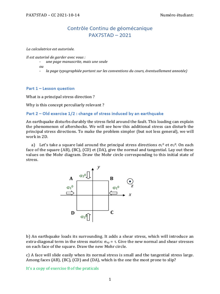 CC 2021 v2 en Correction | PDF | Fault (Geology) | Earthquakes