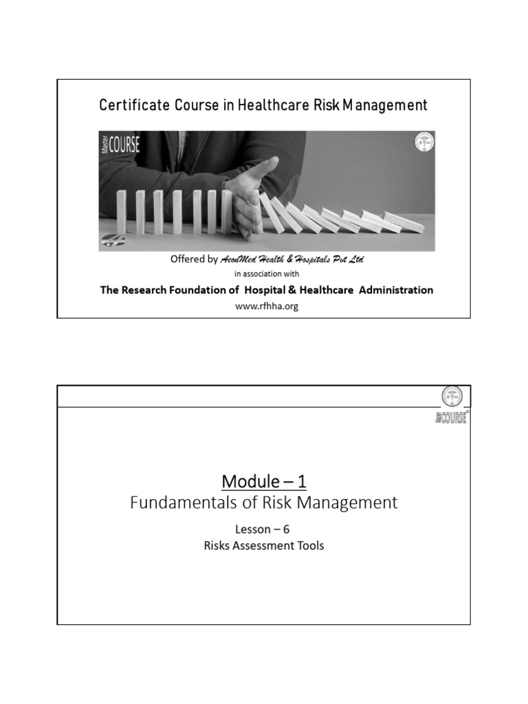 Healthcare Risk Management Tools Guide | PDF | Risk | Risk Assessment