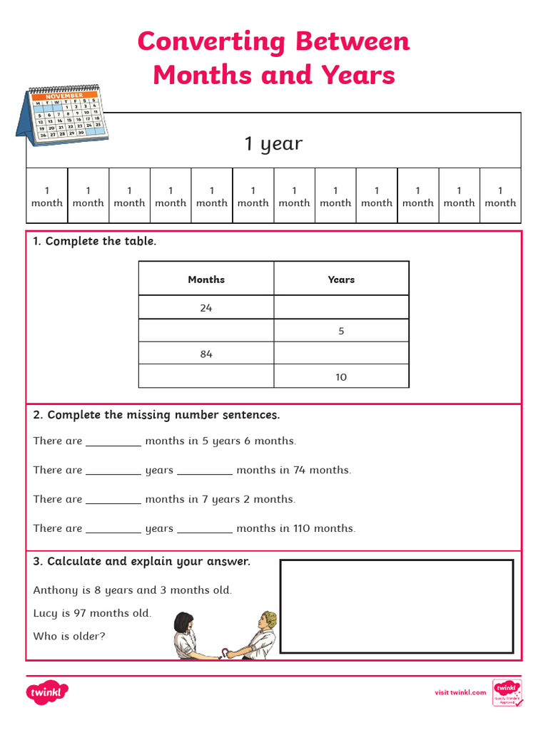 Converting Between Months and Years | PDF