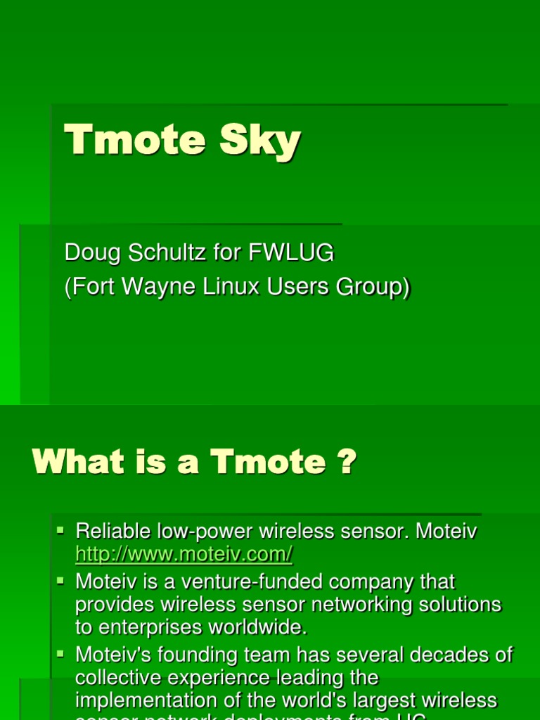 Tmote Sky | PDF | Wireless Sensor Network | Wireless