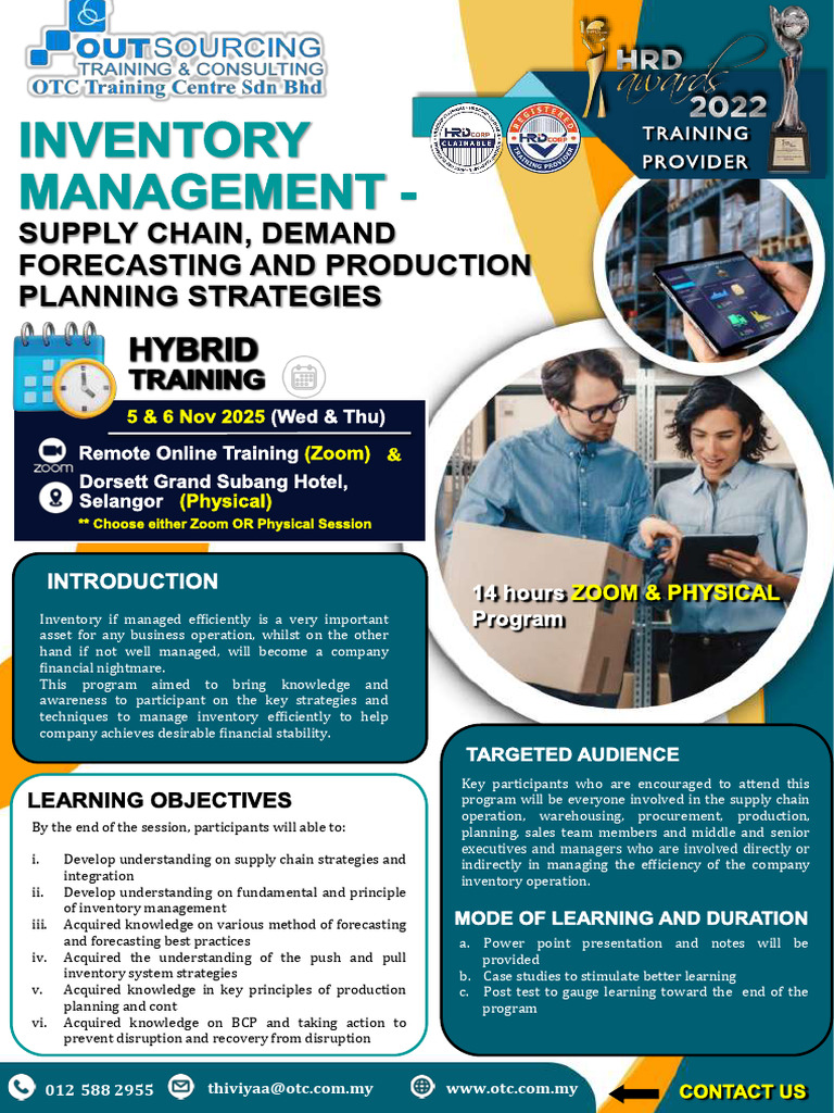 Brochure Inventory Management Supply Chain Demand Forecasting 56 Nov 25 ...