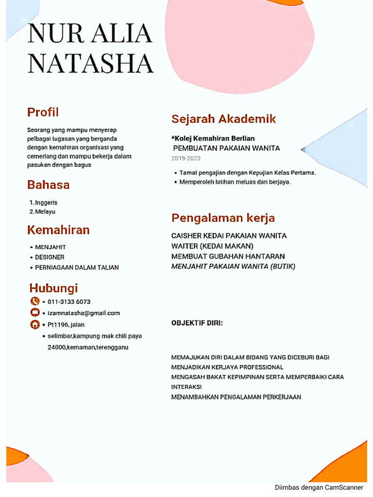 Resume Alia Natasha | PDF