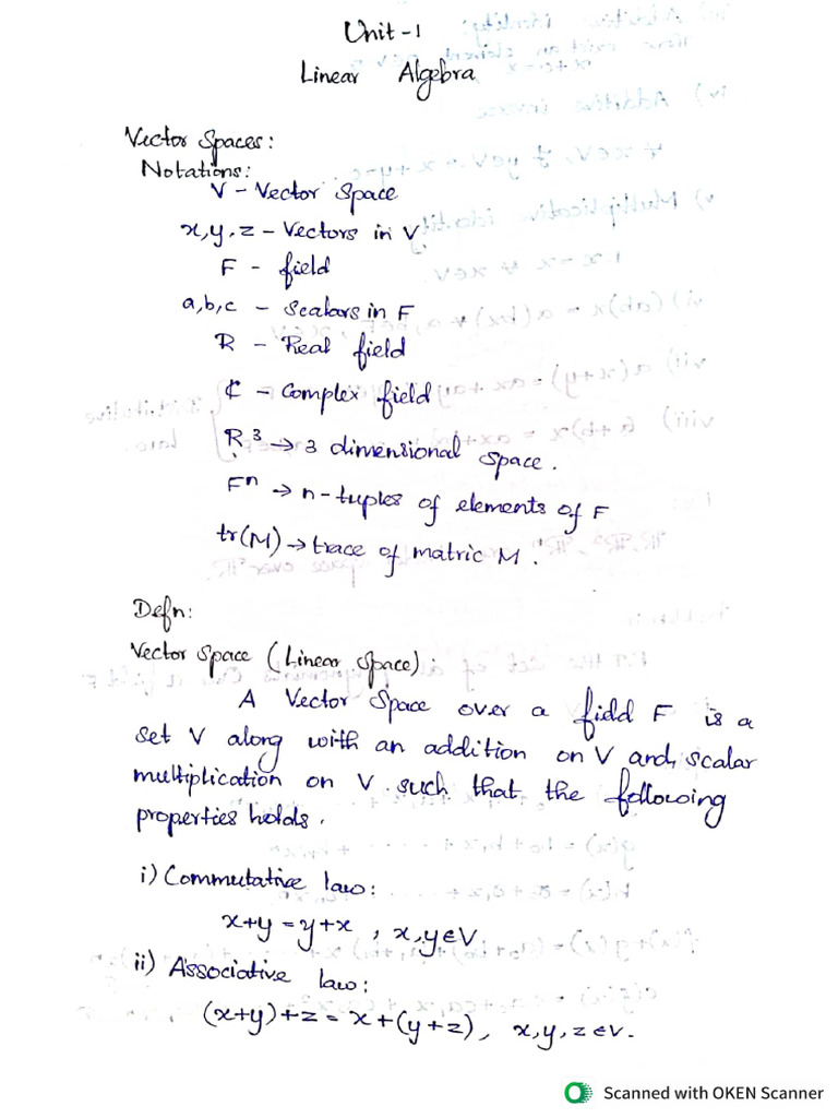 L1 Vector Space | PDF