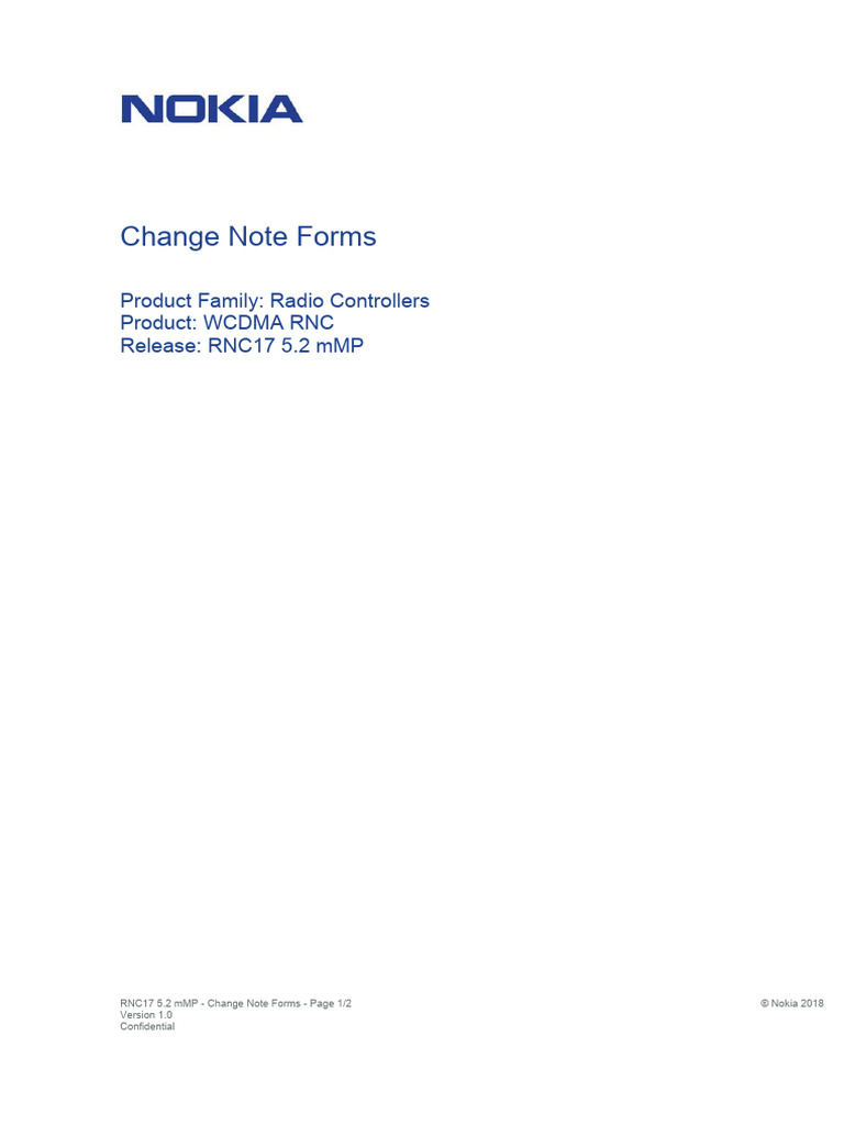 RNC17 5.2 MMP Change Note Form - v1.2 | PDF | Hard Disk Drive ...
