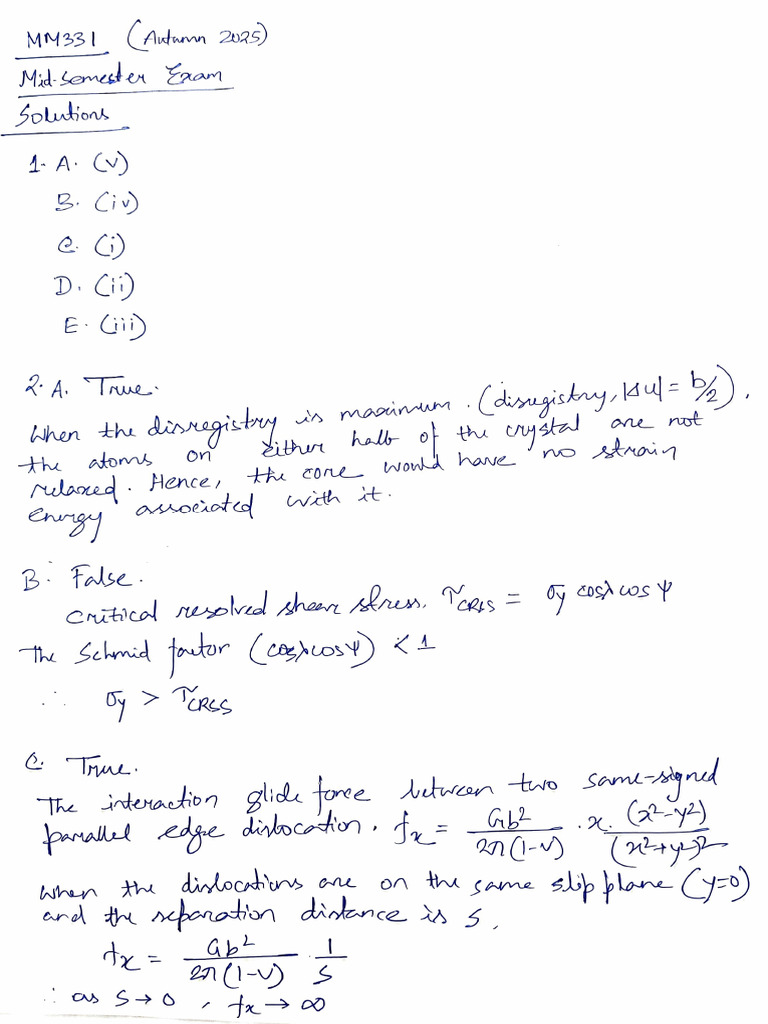 MM 331 Midsem Key | PDF