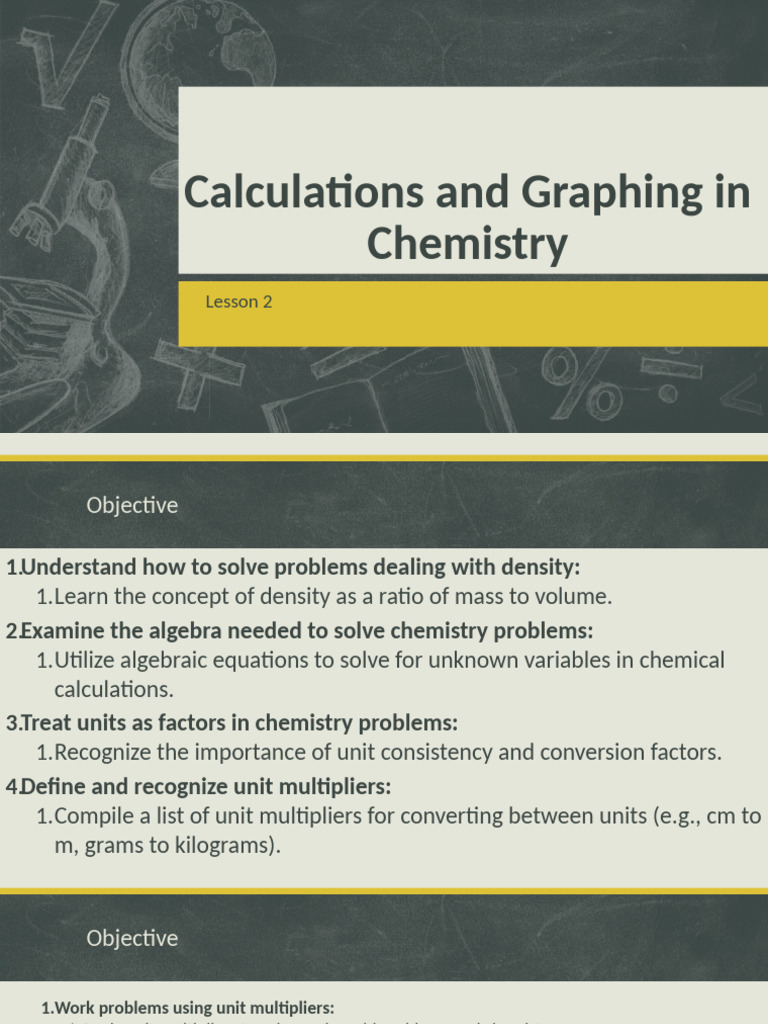 Calculations and Graphing in Chemistry: Lesson 2 | PDF