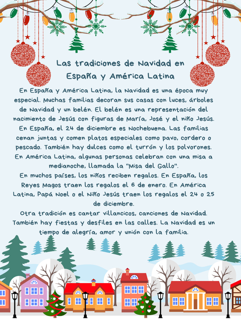 Tradiciones navideñas en España y América Latina | PDF