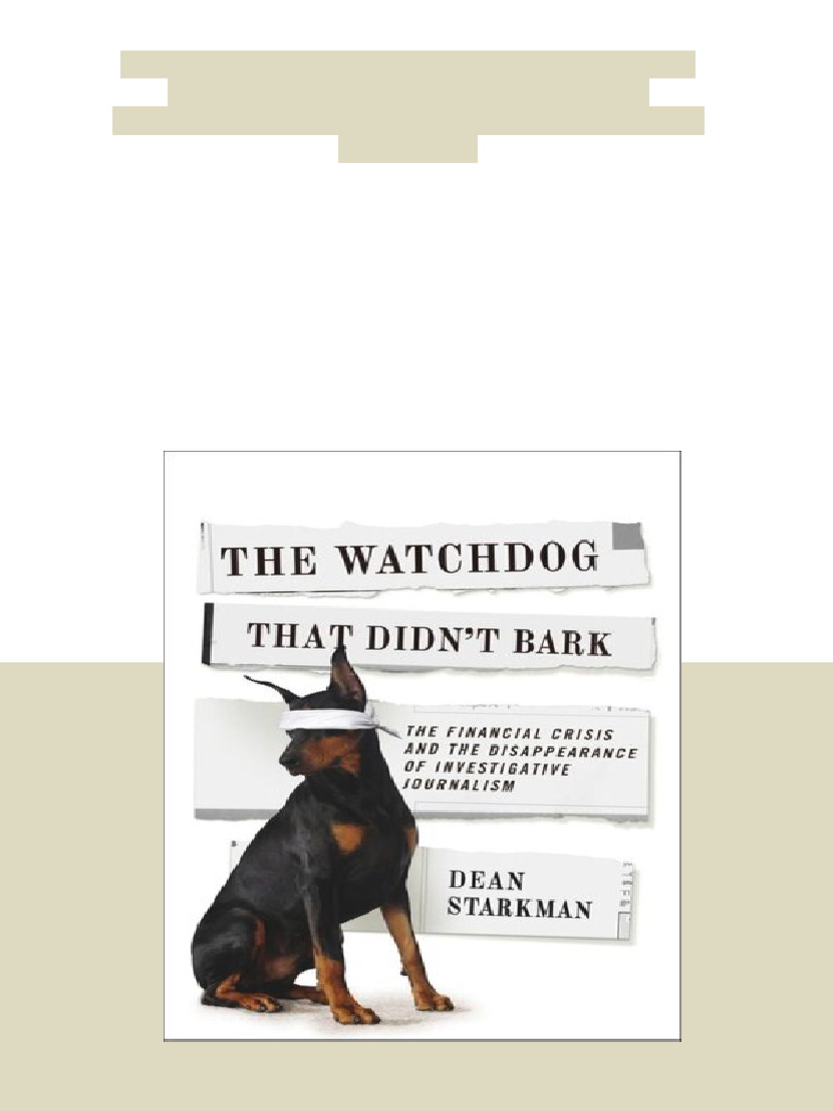 (Ebook) The Watchdog That Didn’t Bark: The Financial Crisis and the ...