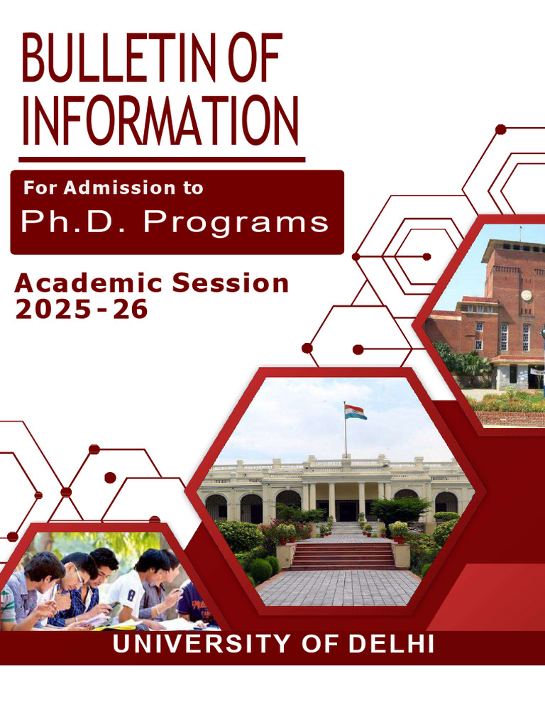 DU PHD Notification 2025-26 | PDF | Languages Of India | Linguistics