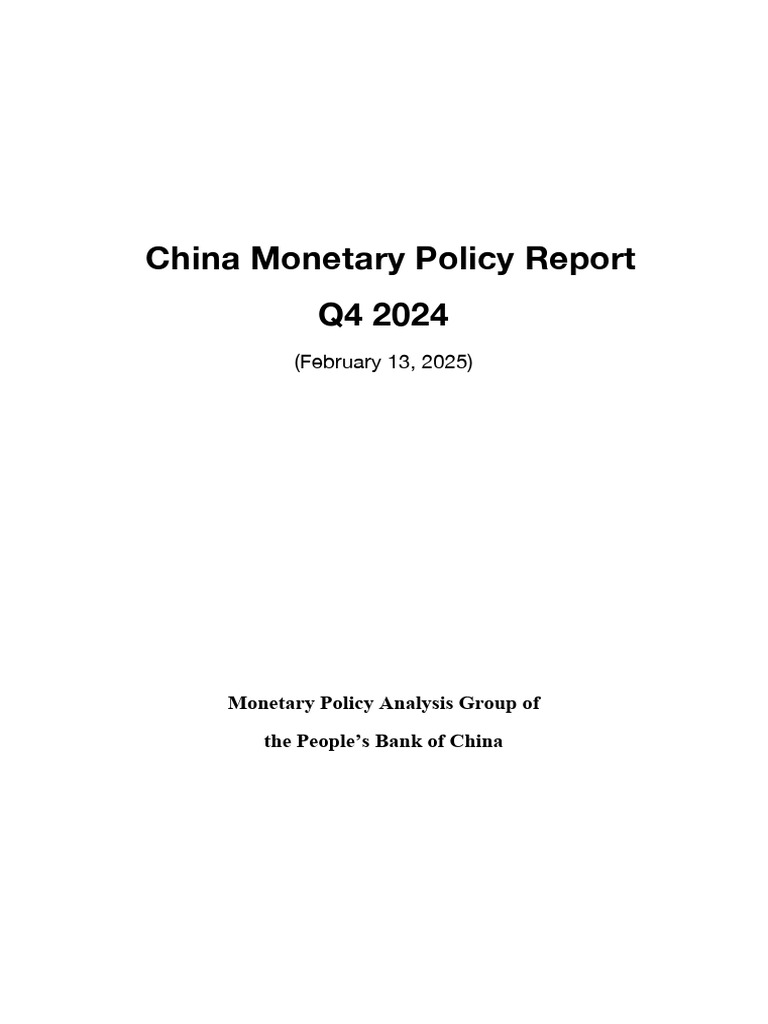 China Q4 2024 Monetary Policy Overview | PDF | Open Market Operation ...