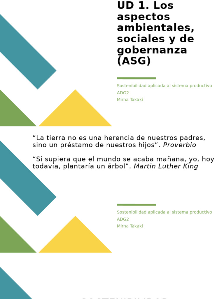UD 1. Los Aspectos Ambientales, Sociales y de Gobernanza (ASG) | PDF ...
