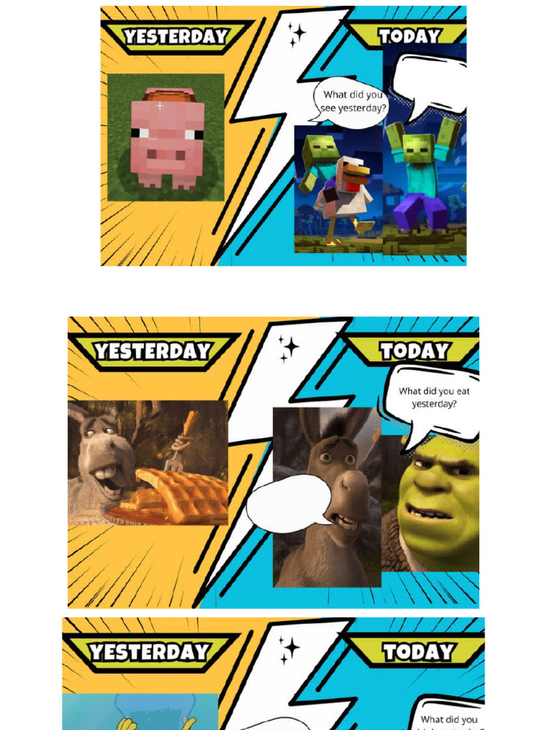 Past Simple Comic Exercise | PDF