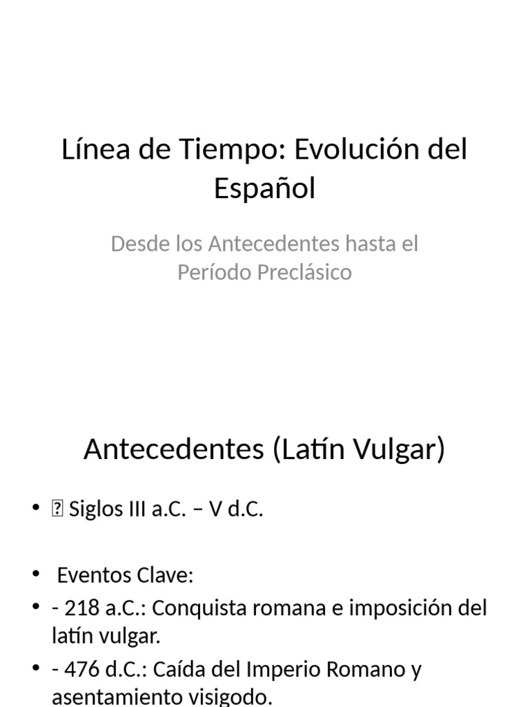 Linea de Tiempo Espanol | PDF