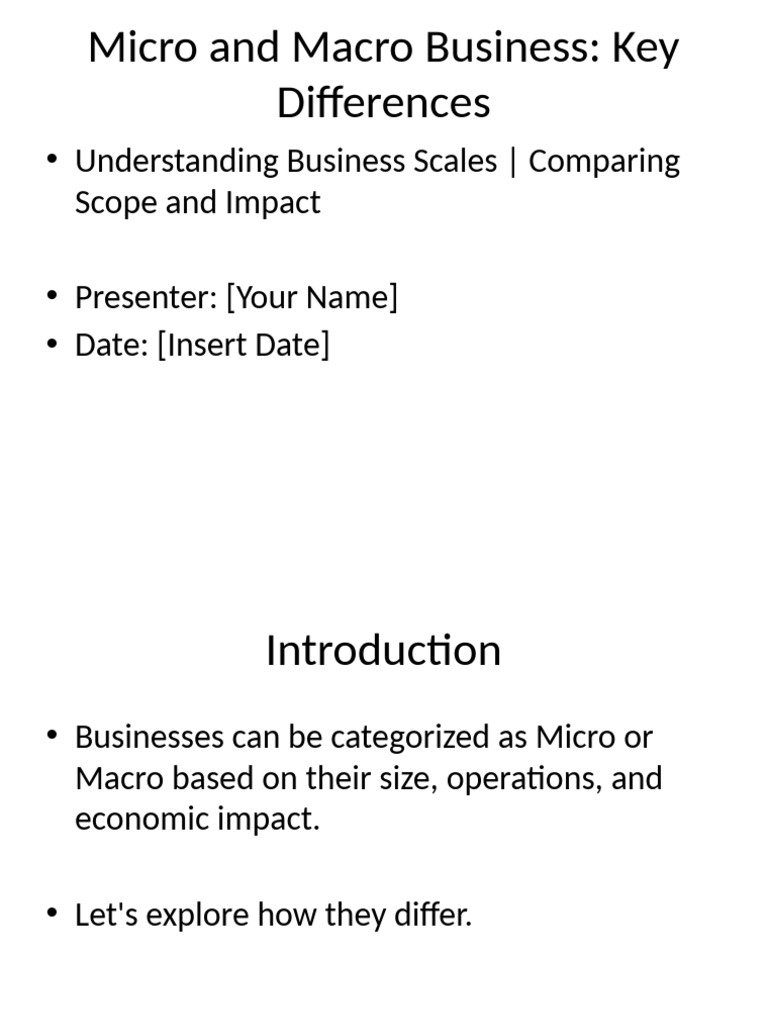 Micro Vs Macro Business Text Only | PDF