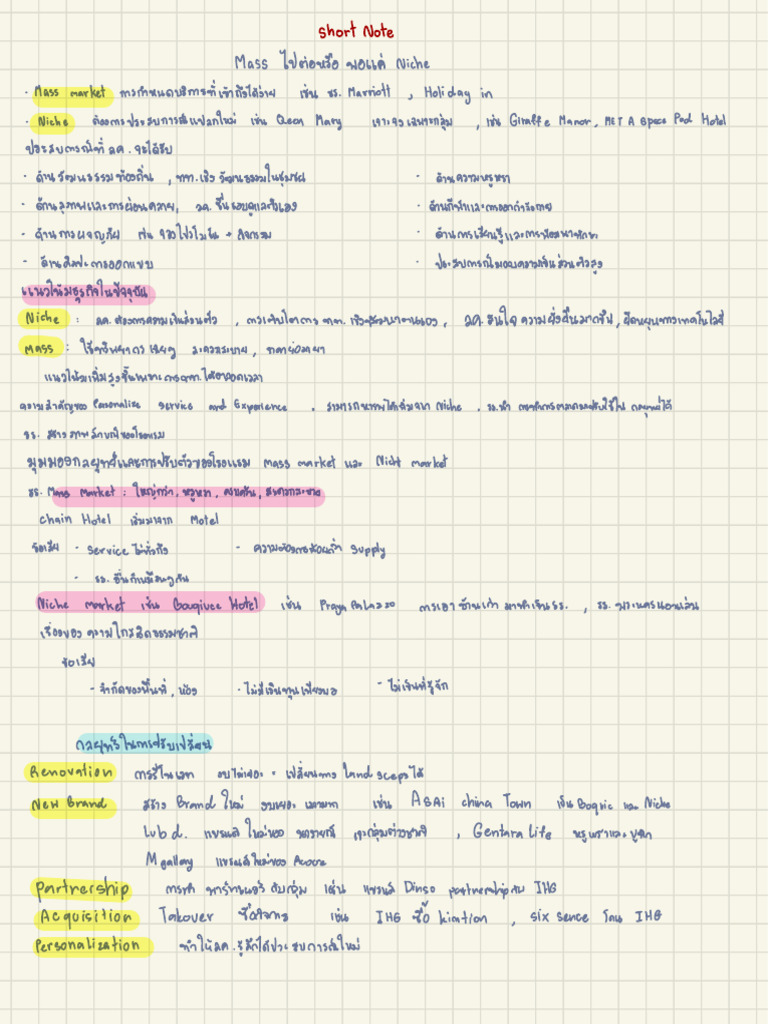 Short Note Group 6 พัชราภา129 | PDF