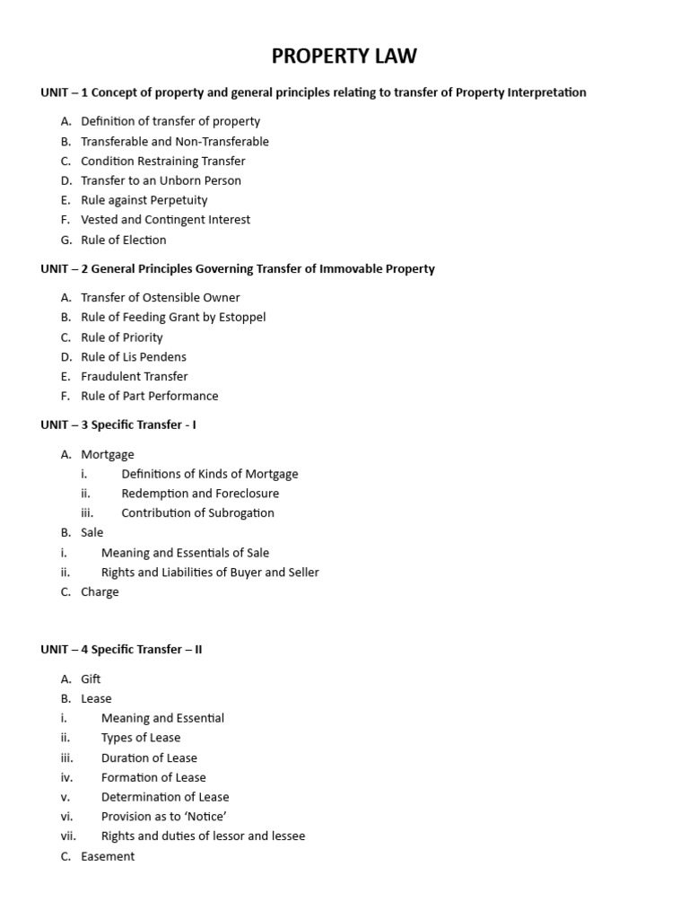 Property Law (All Units) | PDF | Estoppel | Will And Testament