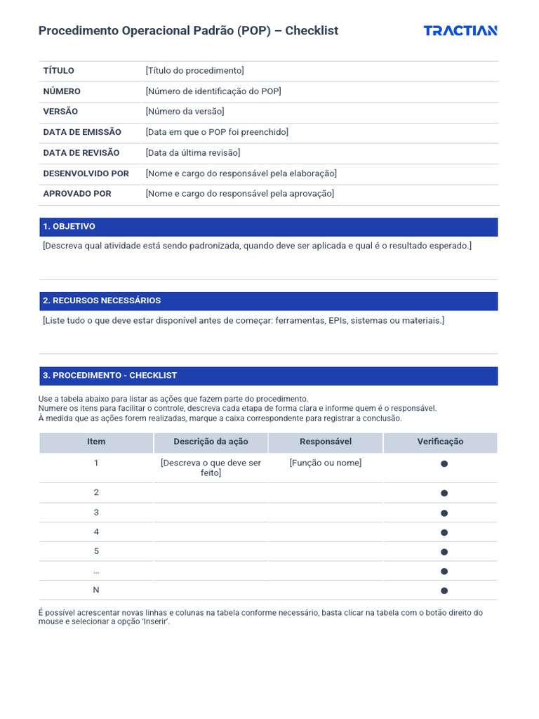 Checklist para Procedimento Operacional | PDF | Informática