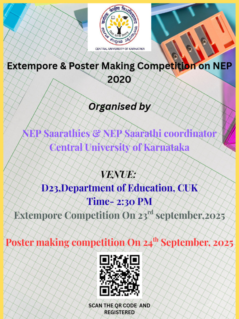 CUK Extempore & Poster Making Competition On NEP 2020 Organised by NEP ...