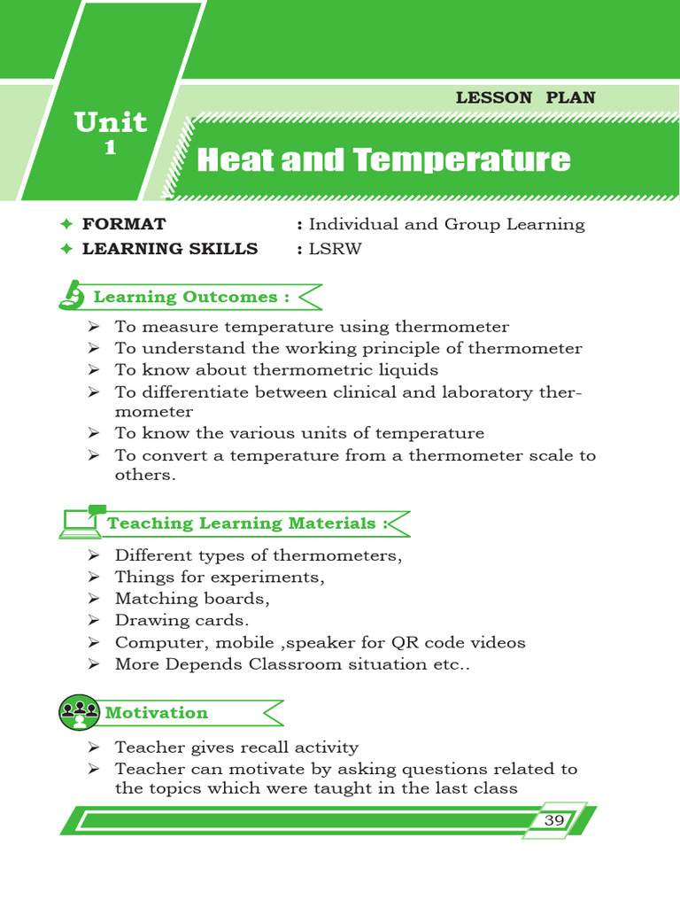 Class 6-8 Science Lesson Plan: Heat & Electricity | PDF | Electric ...