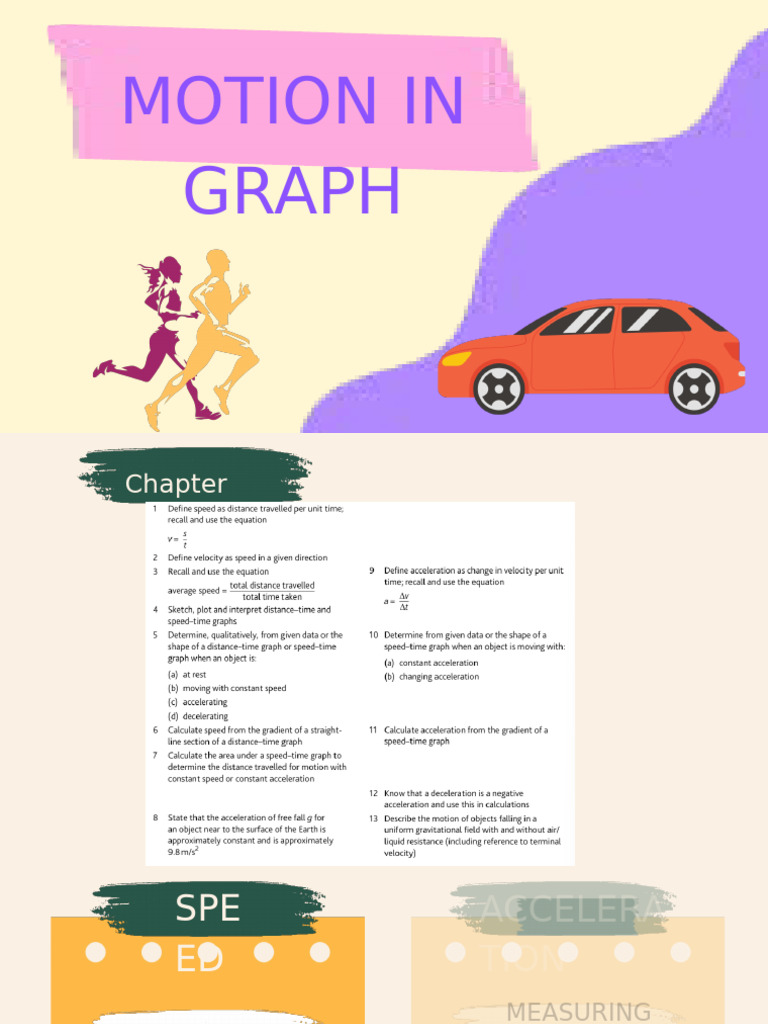 Motion in Graphs | PDF | Velocity | Acceleration