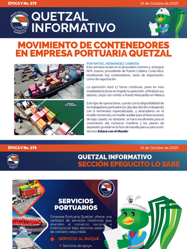 Quetzal Informativo - 14oct | PDF | Puerto | Buques
