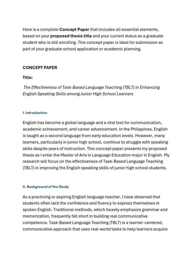 Task-Based Language Teaching (TBLT) | PDF | Language Education | Second Language Acquisition