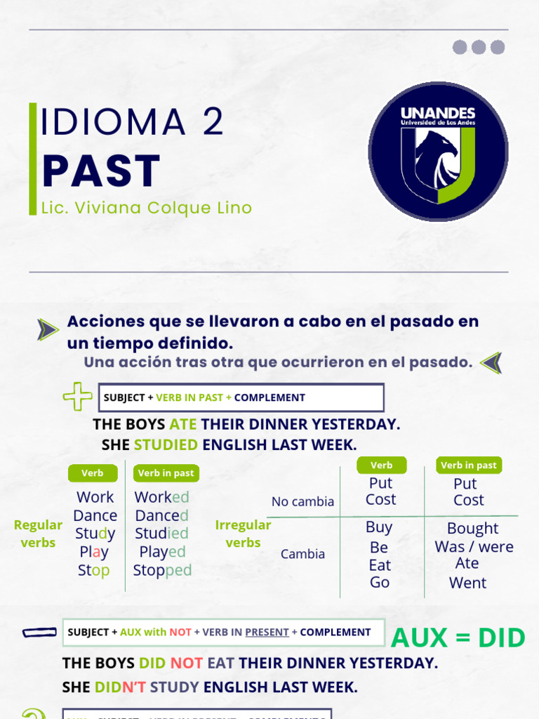 Pasado Simple PDF | PDF | Linguistic Morphology | Syntax