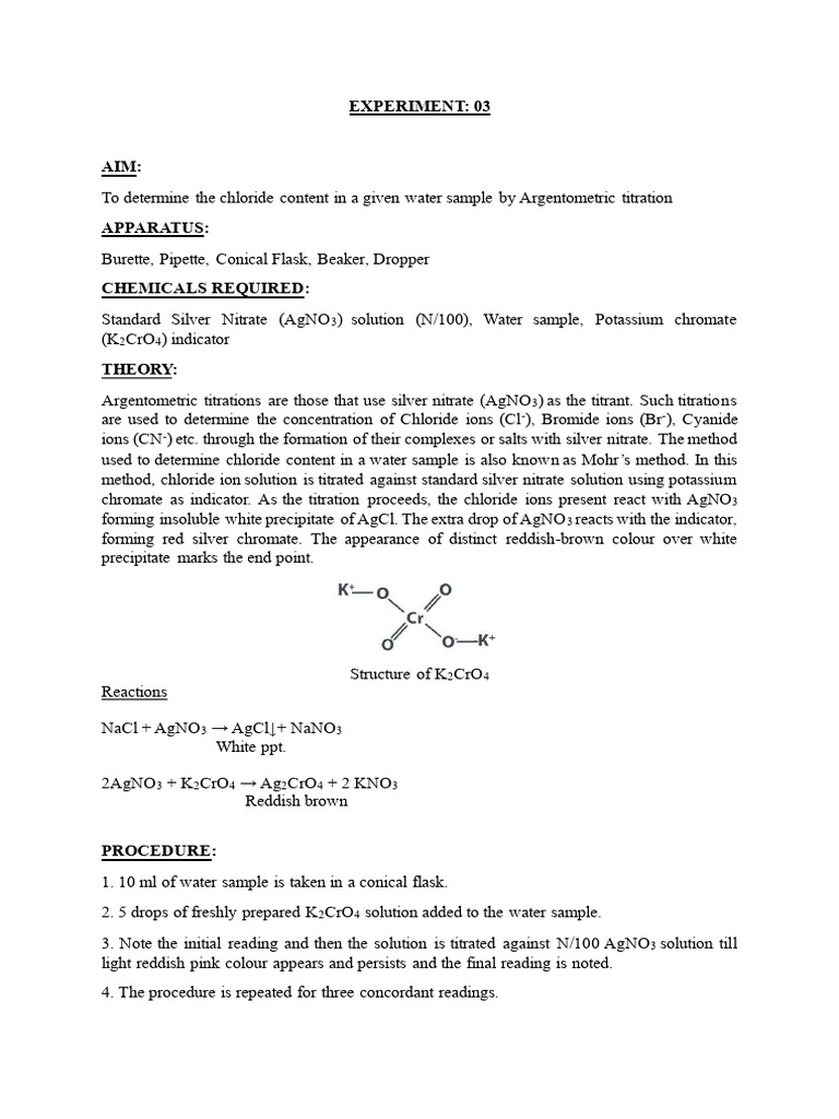 Experiment 3 Engg Chem Lab (BAS152) | PDF