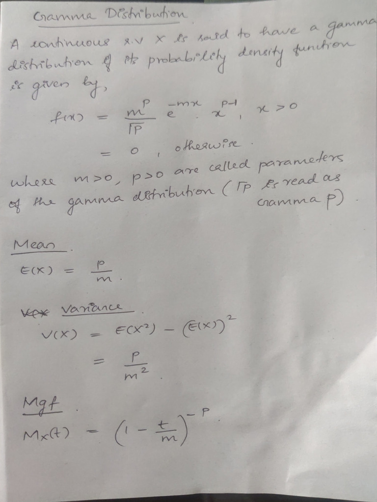 Understanding Gamma Distribution | PDF