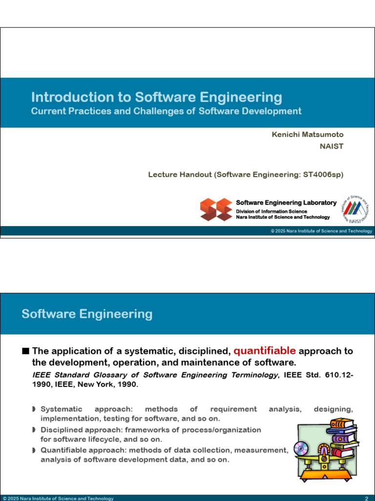 Software Engineering 2025 | PDF | Software Quality | Software Development Process