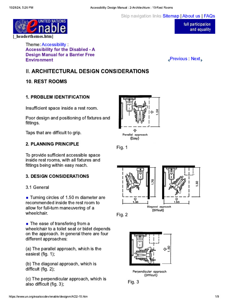 Accessibility Design Manual - 2-Architechture - 10-Rest Rooms | PDF