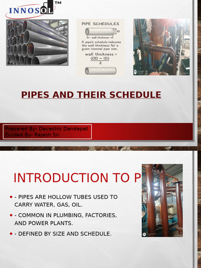 Understanding Pipe Schedules and Uses | PDF