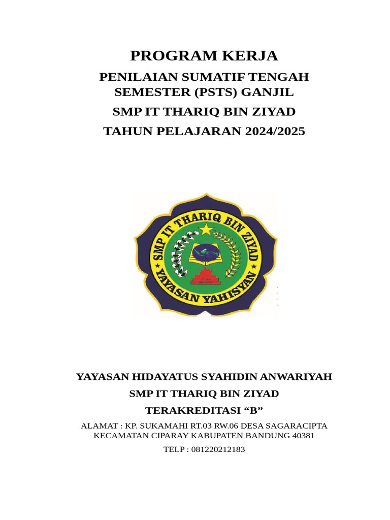 Program Kerja Cover | PDF