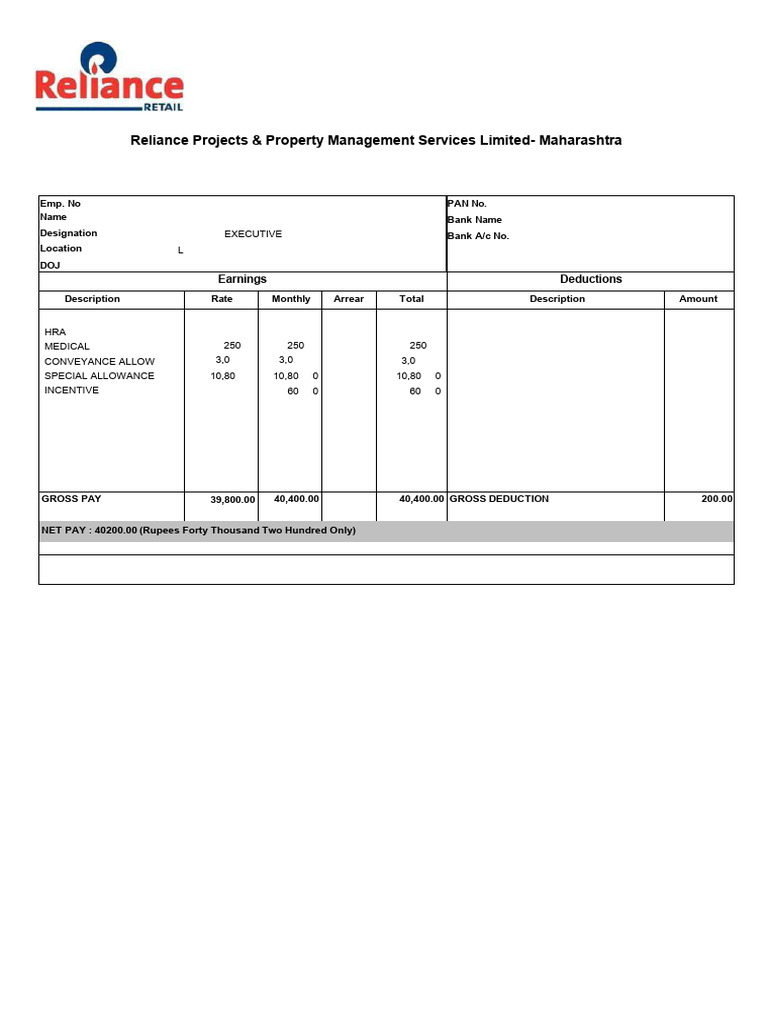 January 2025 Payslip for Milind Bansode | PDF