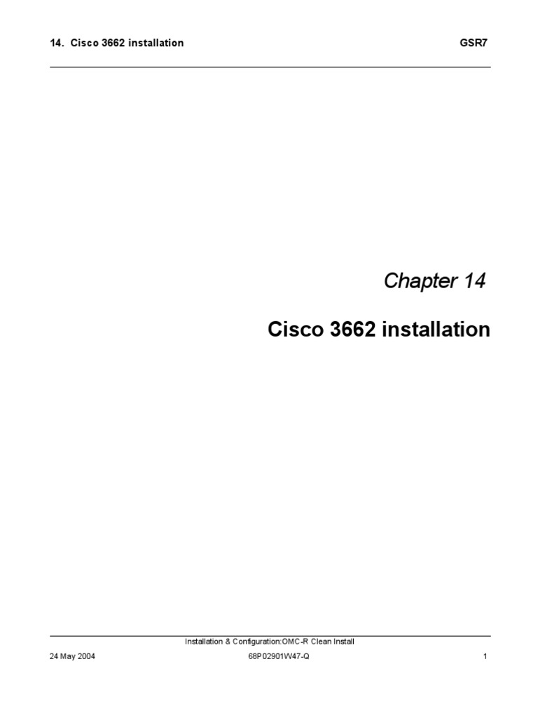 Cisco 3662 Installation | Command Line Interface | Router (Computing)