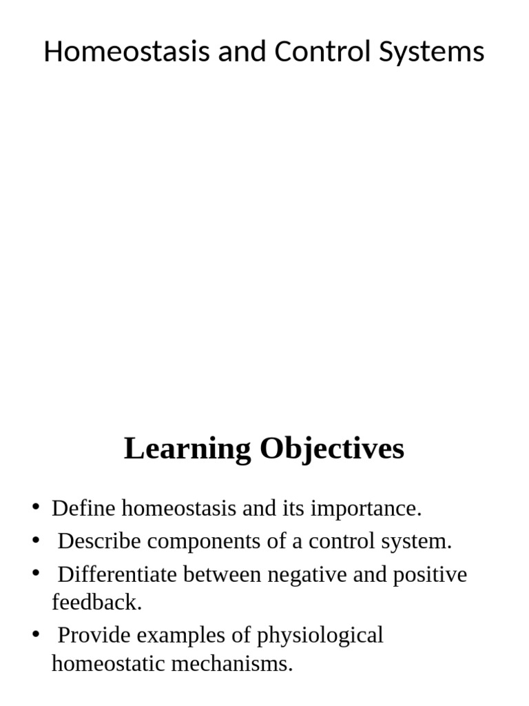 Understanding Homeostasis and Feedback Systems | PDF | Homeostasis ...