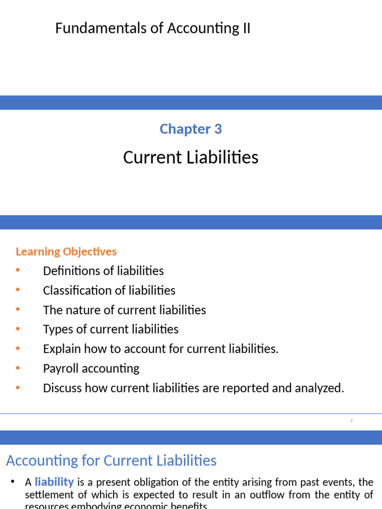 Current Liabilities in Accounting Basics | PDF | Payroll | Payroll Tax