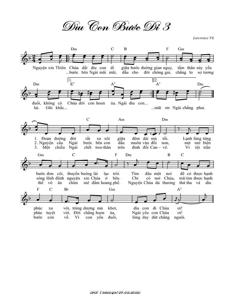 Dìu Con Bư C Đi 3 - Full Score | PDF