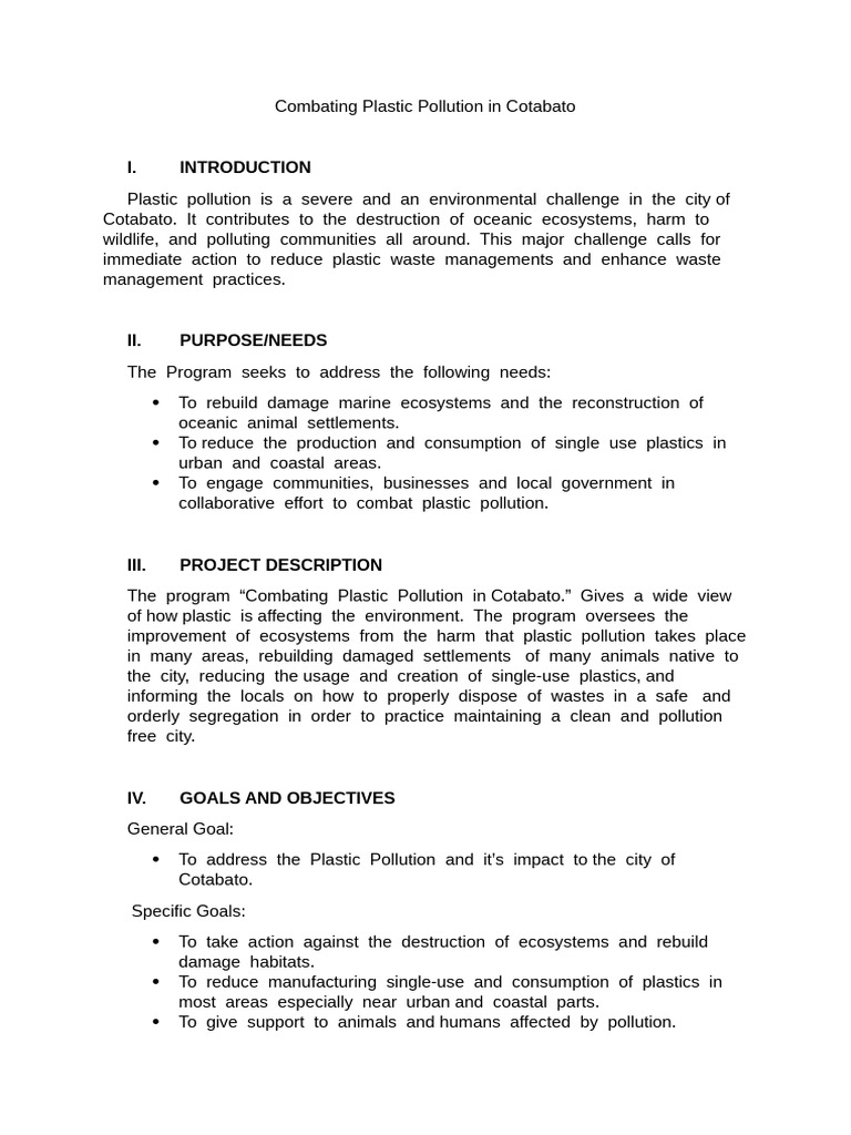 Combating Plastic Pollution in Cotabato | PDF | Pollution | Waste