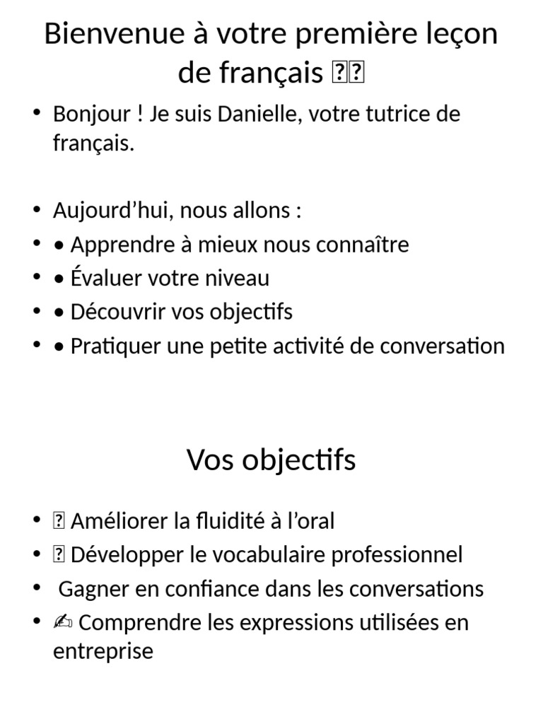 Cours de français : objectifs et méthodes | PDF