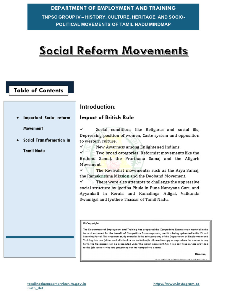 Social Reform Movements 1st Chapter | PDF | Swami Vivekananda | Ramakrishna