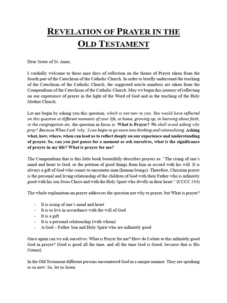 Understanding Prayer in the Old Testament | PDF | Elijah | Prayer