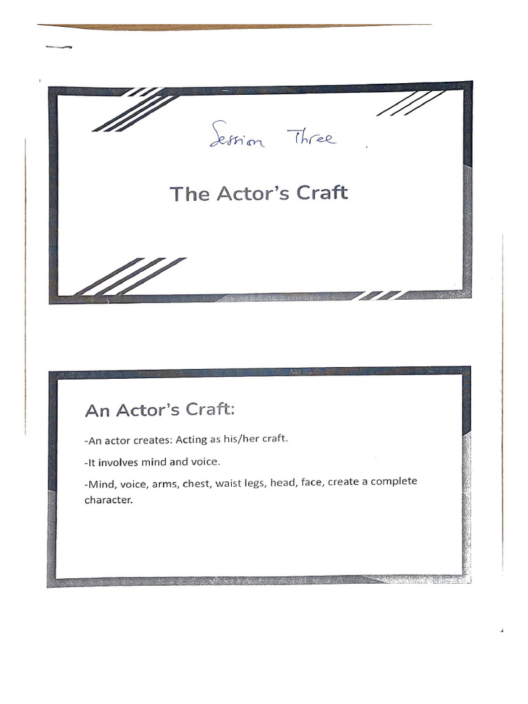The Actor's Craft | PDF