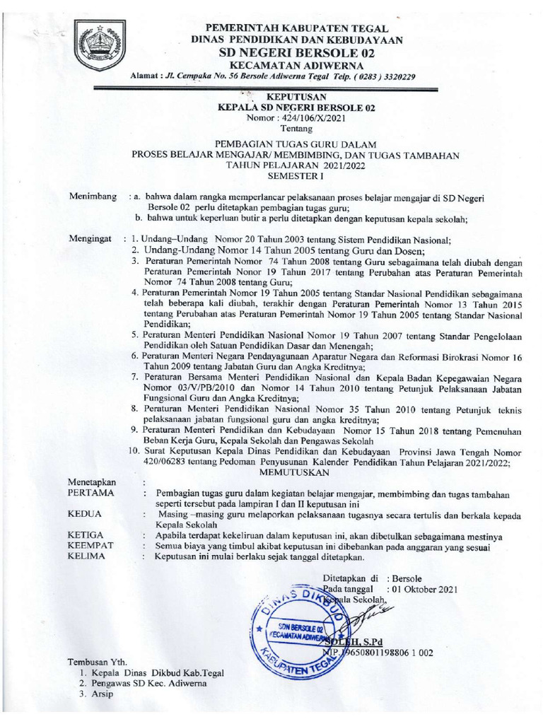 SKPBM 2021-2022 Semester 1 | PDF