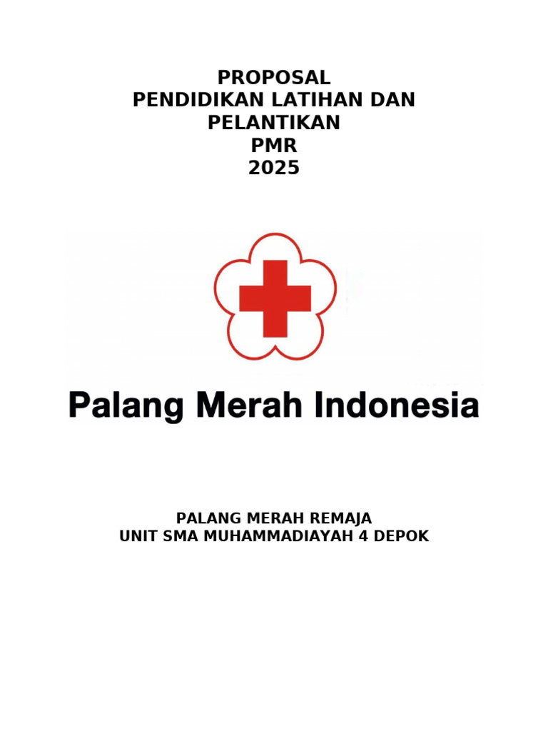 Proposal Pelantikan Tanggal 27 September PMR WIRA SMA Muhammadiyah 4 ...